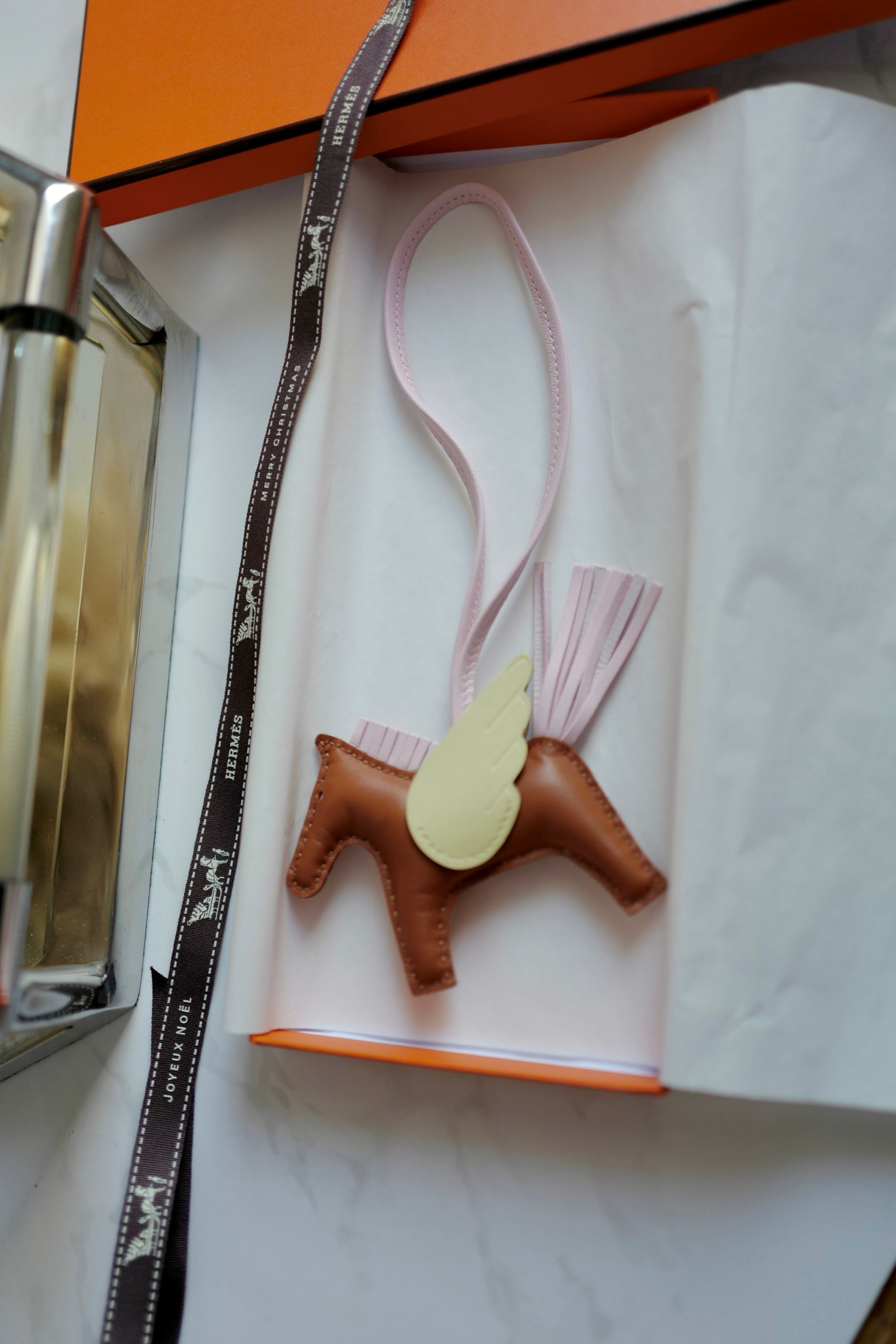 BNIB Hermes Rodeo Pegase Gold/Rose Darling/Jaune Milton NEW